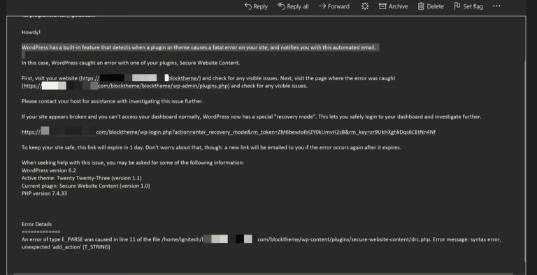 How to Fix There Has Been a Critical Error on This Website